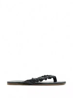 Tkees Savannah Ruched Flat Sandals - Black