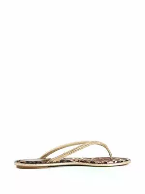 Rene Caovilla Leopard-print Crystal-embellished Sandals