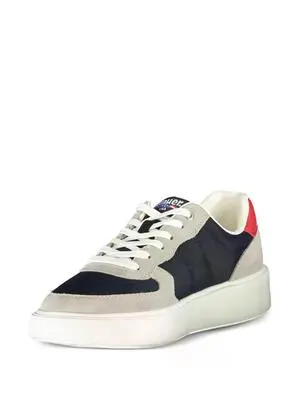 BLAUER. Buck Suede-panel Colour-block Sneakers