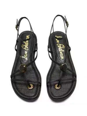 Sam Edelman Rillie Stone-embellished Flat Sandals - Black