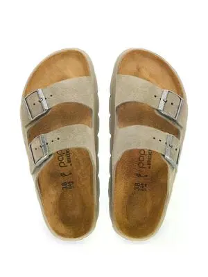 BIRKENSTOCK Arizona Platform Double-strap Suede Sandals