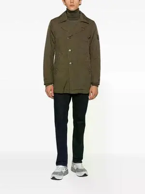 Stone Island Ghost Logo-patch Coat - Green