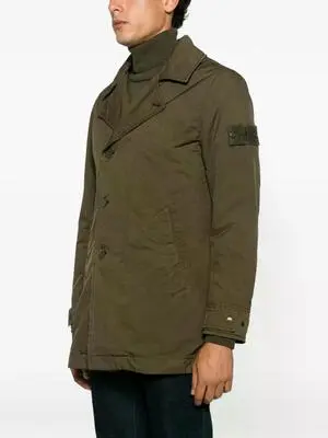 Stone Island Ghost Logo-patch Coat - Green