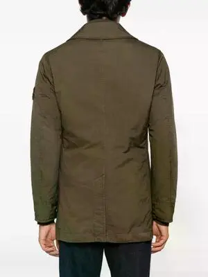 Stone Island Ghost Logo-patch Coat - Green