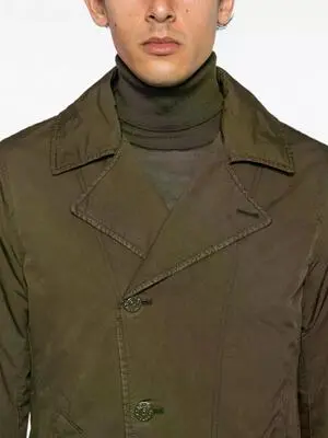 Stone Island Ghost Logo-patch Coat - Green