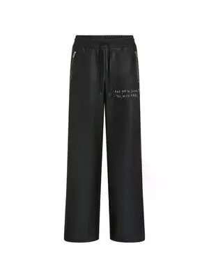 Karl Lagerfeld X Pietro Terzini Slogan-print Track Pants - Black
