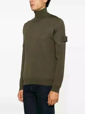 Stone Island Ghost Logo-patch Sweater - Green