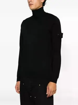 Stone Island Ghost Logo-patch Roll-neck Sweater
