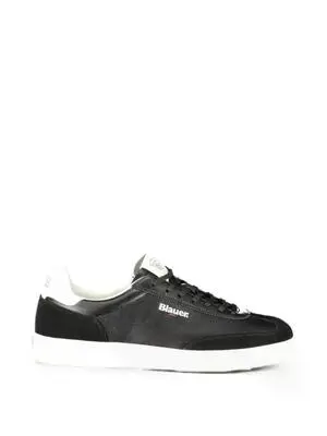 BLAUER. Grant Logo-patch Panelled Sneakers - Black