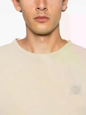 Stone Island Ghost Logo-patch T-shirt - Neutrals
