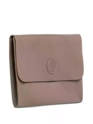 TRUSSARDI Logo-patch Pebbled Clutch Bag