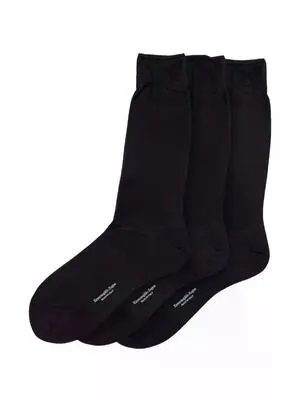 Zegna Ribbed-knit Socks - Black