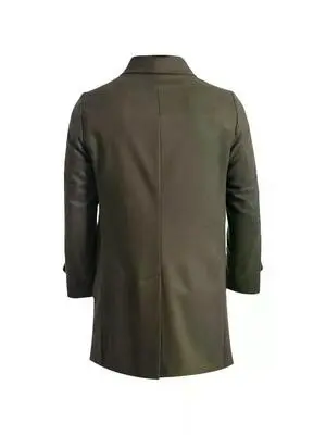 ROBERTO PEPE LUXURY Buttoned-cuff Single-breasted Coat - Green