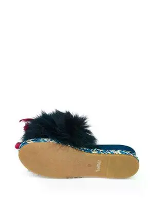 Mr & Mrs Italy Feather-embellished Slippers