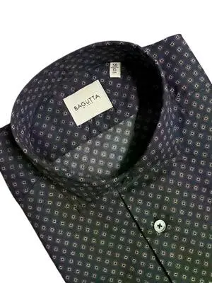 BAGUTTA Geometric-print Slim-fit Shirt