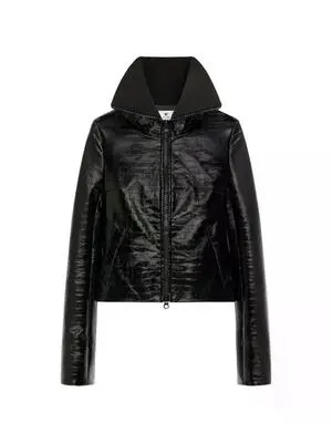 COURREGES Croc-embossed High-neck Jacket