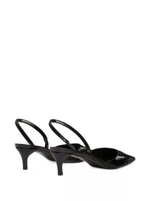 COURREGES Vinyl-toe Cap Slingback Pumps