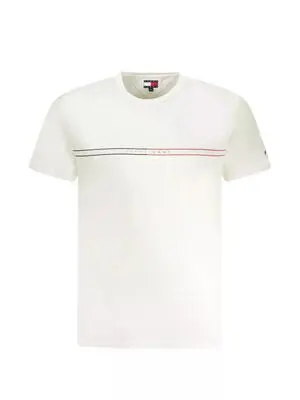 Tommy Hilfiger Logo-print Crew-neck T-shirt - Neutrals