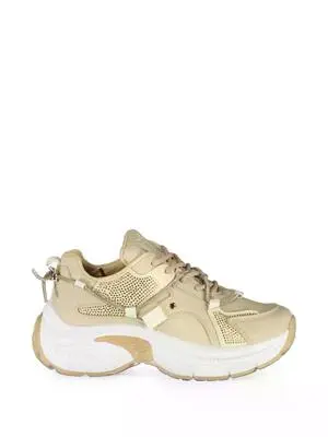 LAURA BIAGIOTTI Crystal-embellished Chunky-sole Sneakers - Neutrals