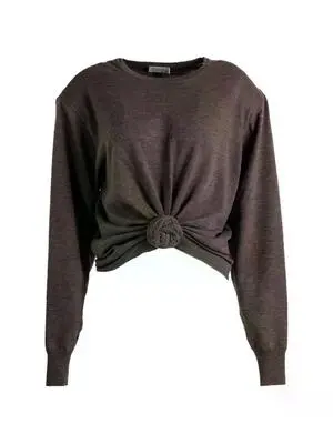 Magda Butrym Rosette-detail Gathered Sweater
