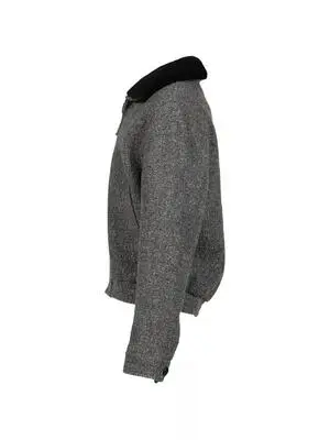 ERNEST W. BAKER Tweed Shearling-collar Jacket