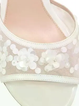 STUART WEITZMAN Montrose Sequin-embellished Mesh Sandals