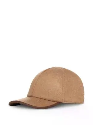 Canali Contrast-trim Baseball Cap Neutrals