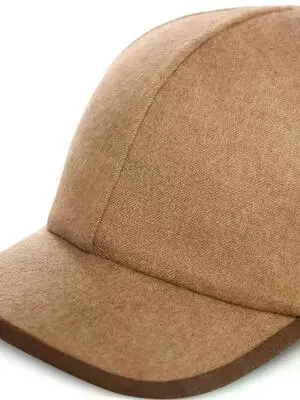 Canali Contrast-trim Baseball Cap - Neutrals