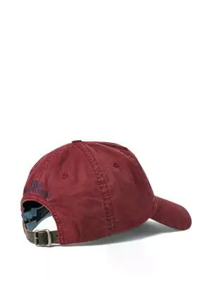 Polo Ralph Lauren Embroidered Twill Leather Strap Ball Cap - Red
