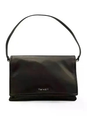 TWINSET Logo-plaque Shoulder Bag - Black