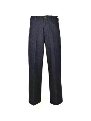 MASU Nep-bouclé Trousers - Blue