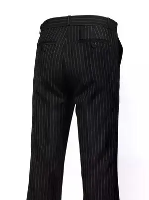 ERNEST W. BAKER Pinstripe-pattern Flared Virgin-wool Trousers