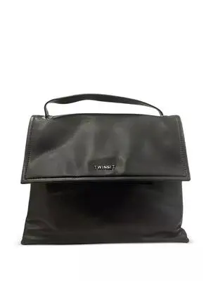 TWINSET Logo-plaque Foldover Tote Bag - Black