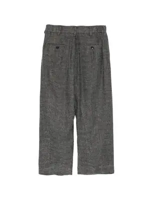 ZIGGY CHEN Pleated Melange Trousers
