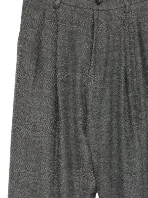 ZIGGY CHEN Pleated Melange Trousers
