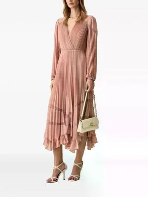 TWINSET Long Pleated Georgette Dress