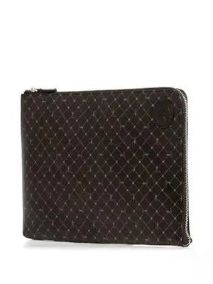 TRUSSARDI Monogram-print Leather Clutch Bag