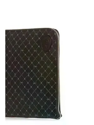 TRUSSARDI Monogram-print Leather Clutch Bag