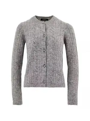 GRAN SASSO Cable-knit Long-sleeve Cardigan - Grey