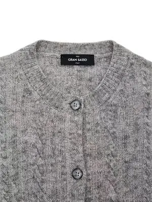 GRAN SASSO Cable-knit Long-sleeve Cardigan