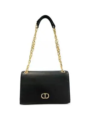 TWINSET Logo-plaque Chain-strap Crossbody Bag - Black