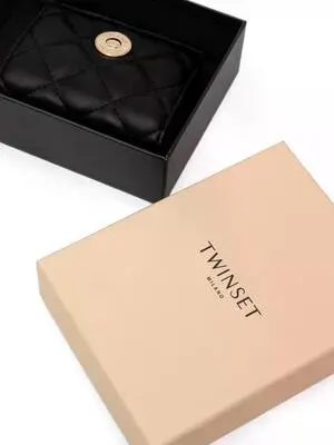TWINSET Quilted Logo-plaque Wallet