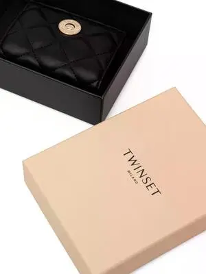 TWINSET Quilted Logo-plaque Wallet