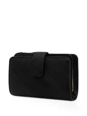 TWINSET Logo-plaque Pebbled-effect Wallet - Black