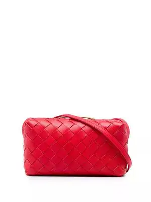 Bottega Veneta 2012-2026 Mini Nappa Intrecciato Crossbody Bag - Red