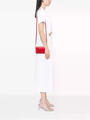 Bottega Veneta 2012-2026 Mini Nappa Intrecciato Crossbody Bag - Red