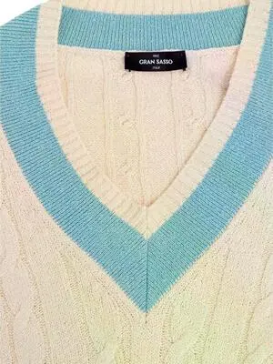 GRAN SASSO Cable-knit V-neck Sweater