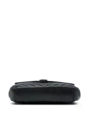 Saint Laurent 2017 Medium Chevron Sheepskin Monogram College Satchel