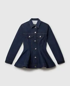 Stella McCartney Peplum Denim Jacket - Blue
