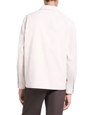 Theory Poplin Point Collar Performance Shirt - Silver Stone